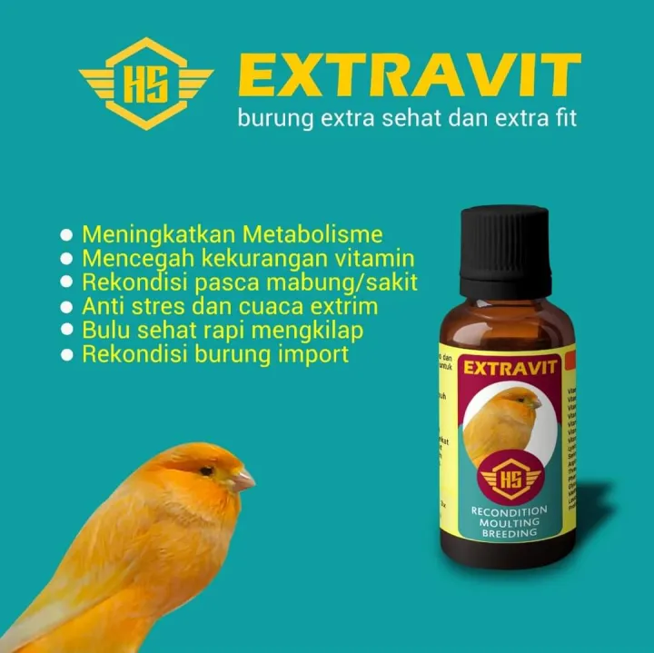 VITAMIN KENARI HS EXTRAVIT BURUNG EXTRA SEHAT DAN EXTRA FIT KUALITAS ...