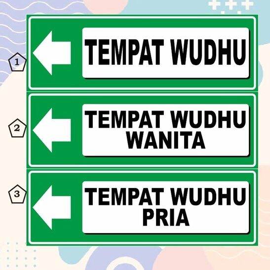 STIKER ARAH TEMPAT WUDHU | Lazada Indonesia