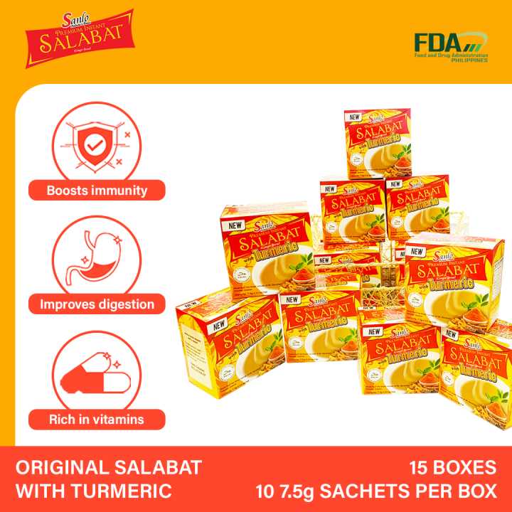 Sanlo Salabat Premium Instant Ginger Tea - with TURMERIC (15 boxes ...