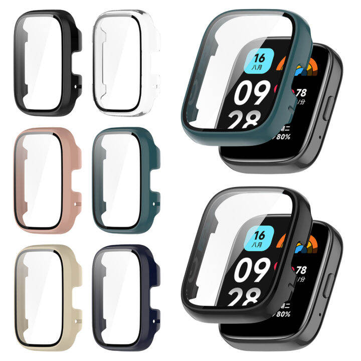 Redmi Watch 3 Active Screen Protector with Tempered Glass Shell Full ...