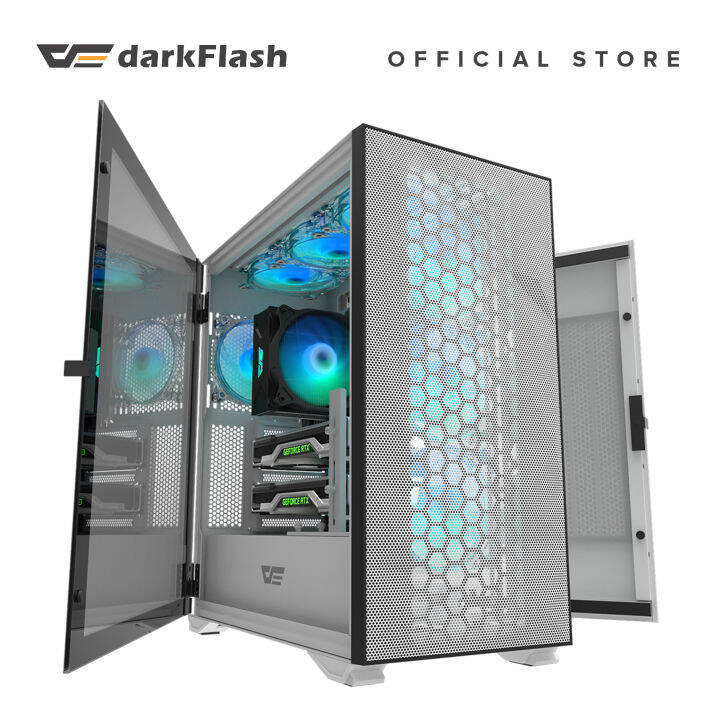 darkFlash DLX21 MESH LUXURY ATX Gaming PC Case inculuded horizontal ...