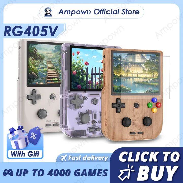 คอนโซลมือถือ RG405V Anbernic คอนโซลเกมแบบพกพา4 ''หน้าจอสัมผัส12 ...