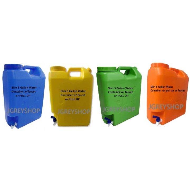 Slim Water Container 5 Gallon (blue/yellow/green and Orange) | Lazada PH