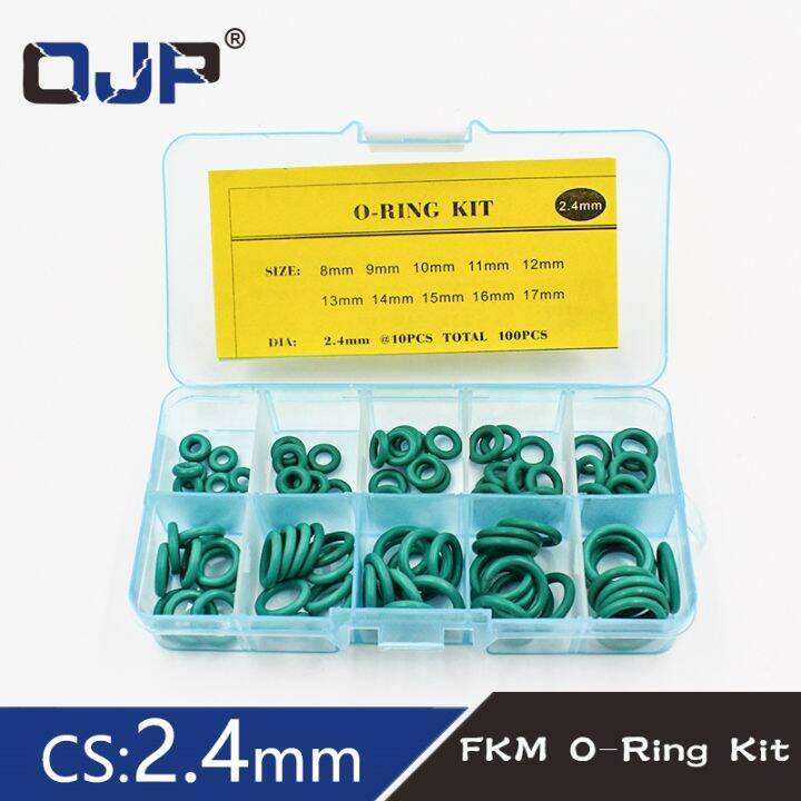 ☒ஐ Thickness 2.4mm green rubber ring FKM O ring seal FKM seal O-ring ...