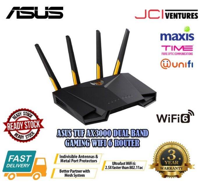 ASUS TUF AX3000 DUAL BAND GAMING WIFI 6 ROUTER | Lazada