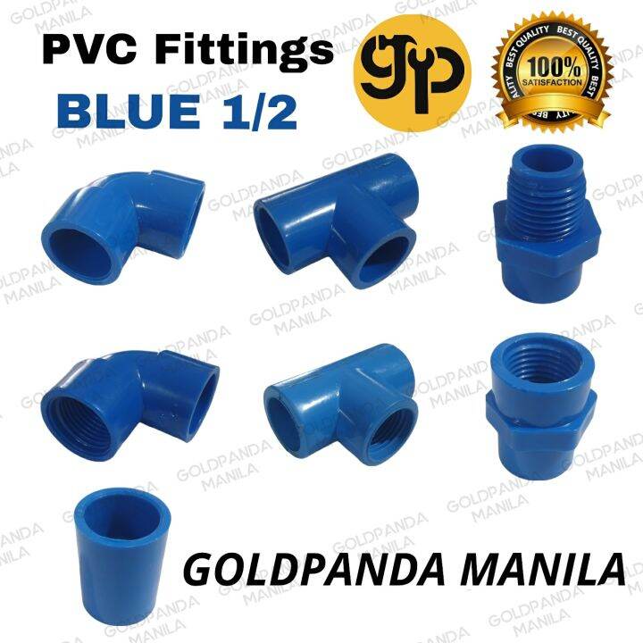 PVC BLUE Fittings 1/2" (Elbow, Tee, Coupling, Male Adaptor, Female ...