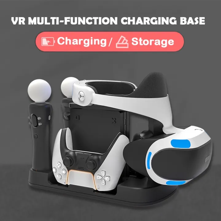 6 In 1 PS VR Charging Stand PS5 Dualsense Controller VR Move Handle ...