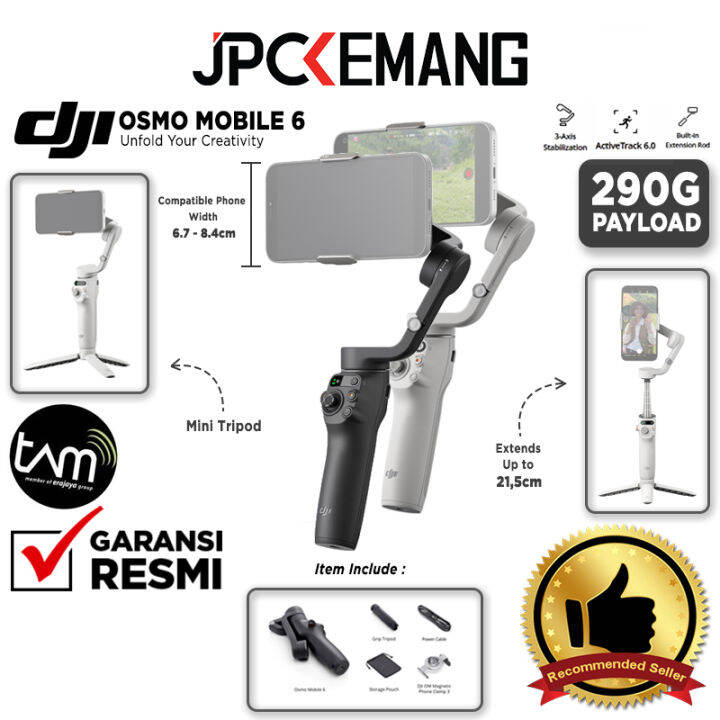 DJI OM 6 Osmo Mobile 6 OM6 Gimbal Stabilizer Smartphone HP JPC KEMANG GARANSI RESMI | Lazada ...