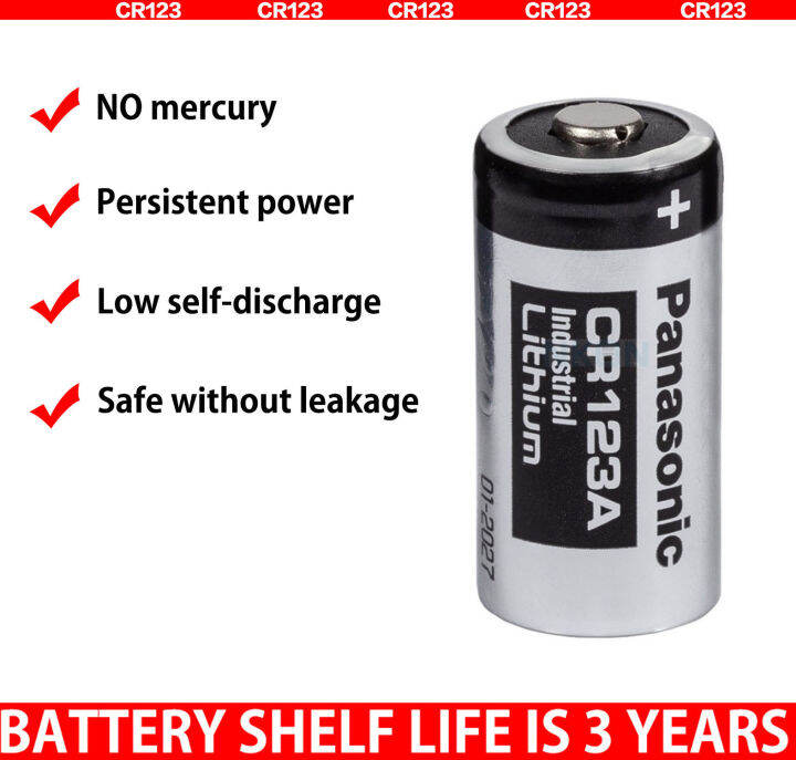 Original Panasonic 123 Lithium 3V Arlo Camera Battery CR123A CR17345 DL123A EL123A 123A | Lazada PH