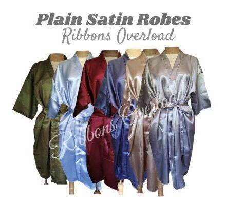 Plain Satin Robes | Bridal Robes | Lazada PH