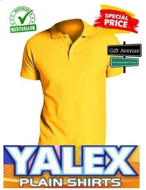 Yalex Colored YELLOW GOLD POLO Shirt Plain Shirt For Printing School ...