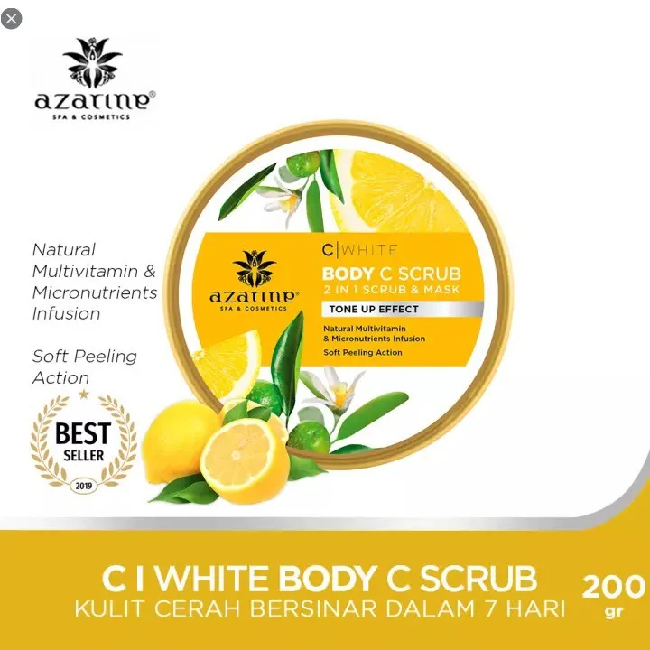 AZARINE C White Body Scrub 2 IN 1 Scrub & Mask 200g | Lazada Indonesia