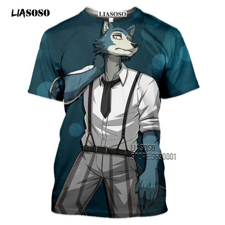 LIASOSO 3D Print Manga BEASTARS Wolf Rabbit Legoshi Haru Louis T-shirt ...
