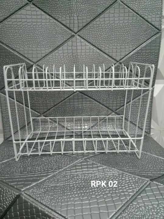 Rak Piring RPK Besi Tray Besi Susun 2 Serbaguna Tanpa Cantolan Gelas ...