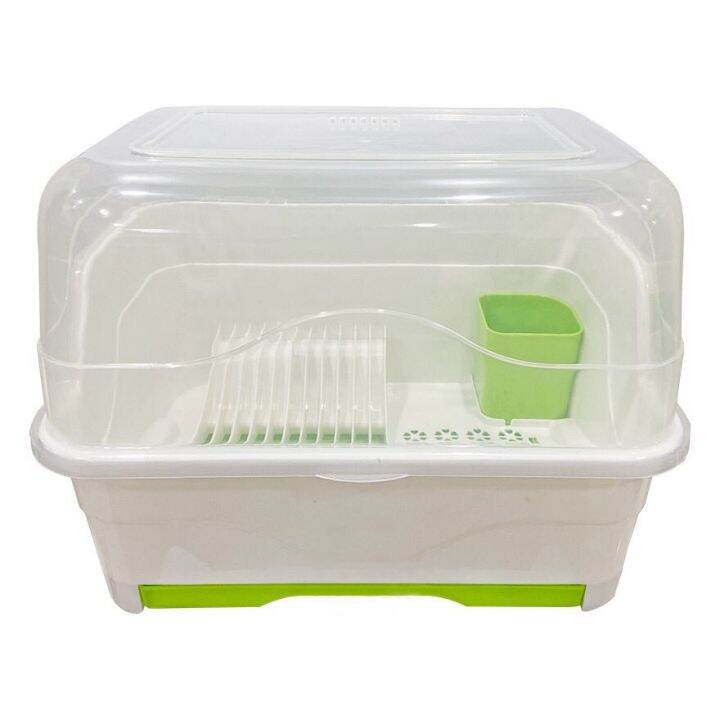 MH Dish Drainer With Cover and Dish Carrier Plastic Dish Rack Dish Drainer Dish Organizer ...