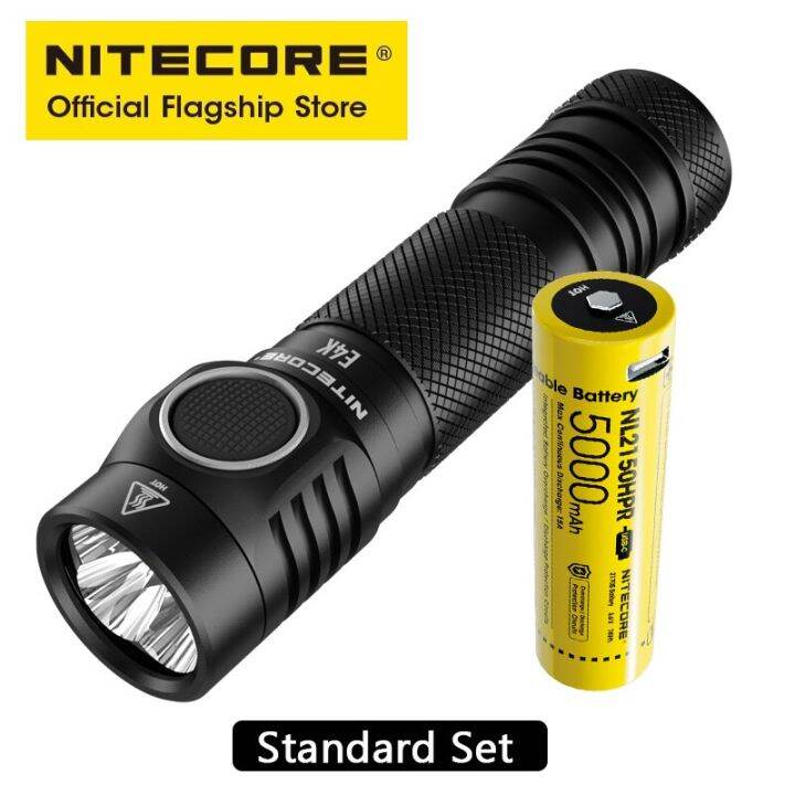 Original NITECORE E4K 4400 lumen LED Flashlight super bright straight ...