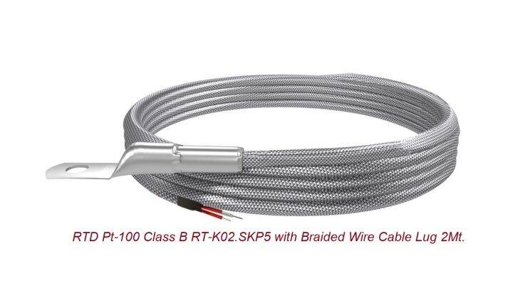 RTD Pt-100 Class B RT-K02.SKP5 with Braided Wire Cable Lug 2Mt ...