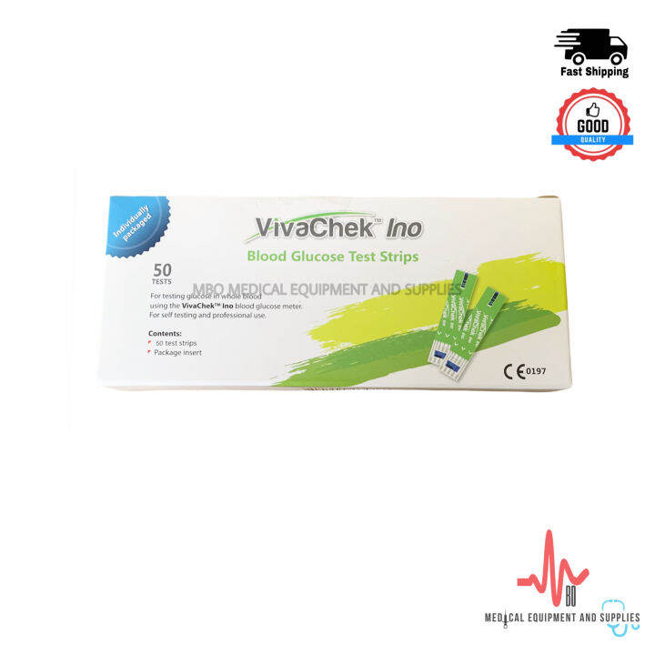 Vivacheck Ino Blood Glucose Test Strips - 50pcs/box | Lazada PH