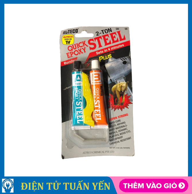 Keo dán AB đa năng Alteco Quick Epoxy Steel (56.7gram) khô nhanh trong ...