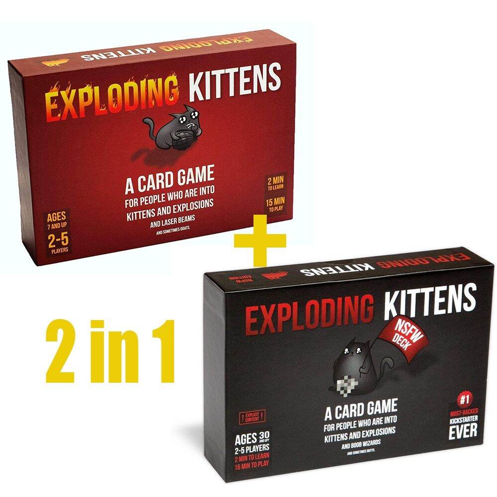 Exploding Kittens Recipes for Disaster Table Game Adult Board ...
