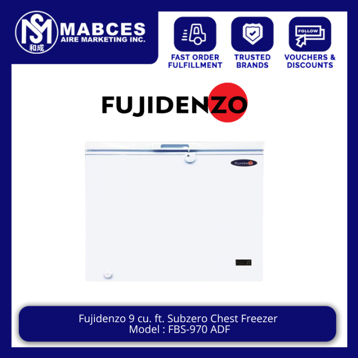Fujidenzo 9 cu. ft. Subzero Chest Freezer FBS-970 ADF | Lazada PH