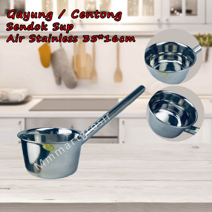 Gayung / Centong / Sendok Sup / Kuah / Air Stainless / 35*16cm | Lazada ...
