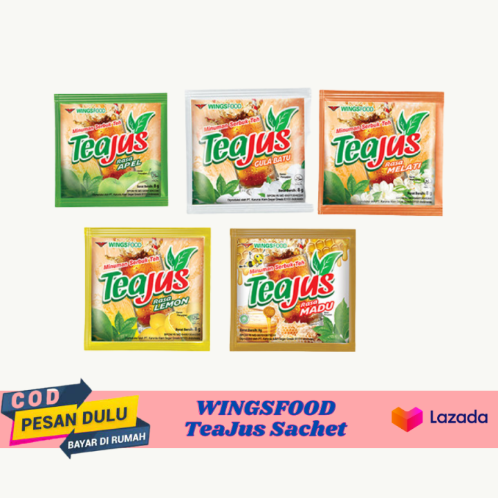 Minuman Instan WINGSFOOD TeaJus Tea Jus 10 Sachet 1 Renceng TeaJUs Gula ...