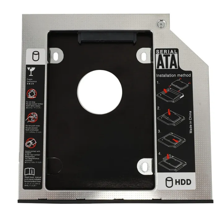 Hard Drive Caddy Tray 9.5mm Universal SATA 2nd HDD HD SSD Enclosure ...