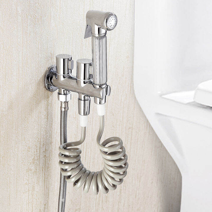 Woman washer spray gun shower nozzle hose spring water inlet elastic ...