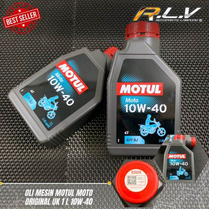 Oli Mesin Motor Motul Moto 10W40 1l 100% ASLI Vixion Megapro GL Pro ...