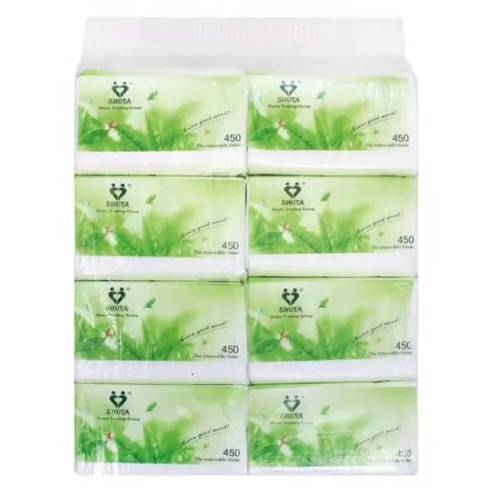 Shuta Green Tea Facial Tissue 450 Sheets by 8's (S-0010) | Lazada PH