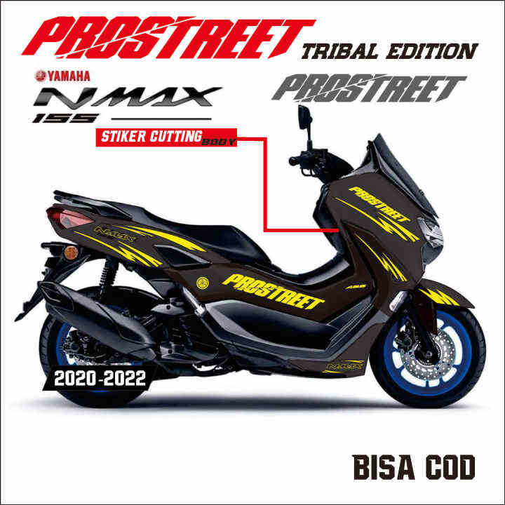 STIKER BODY MOTOR CUTTING NEW YAMAHA NMAX 2020-2021 TRIBAL PROSTREET ...