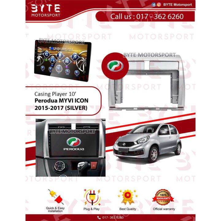 Perodua Myvi Icon 2015-2017 (10inch) Soundstream Touch Screen High Definition Android Car Player ...