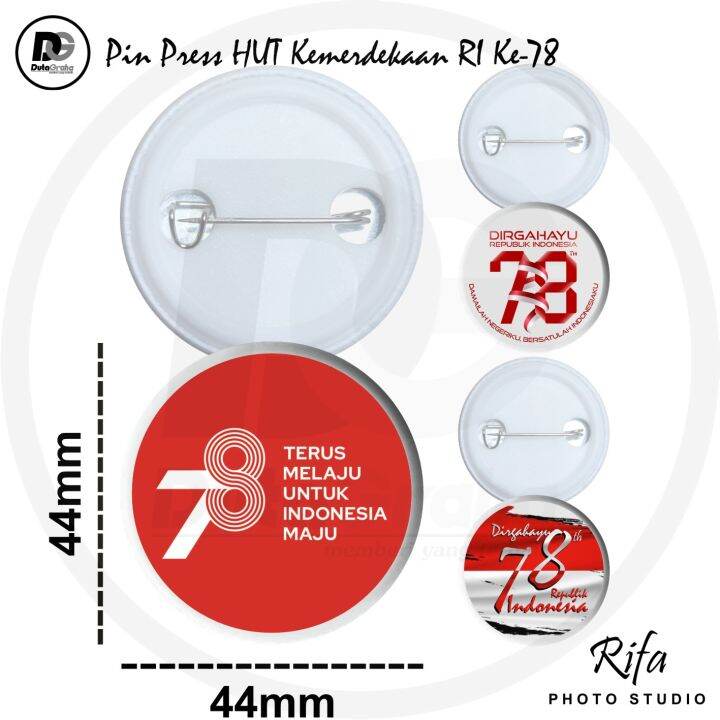 [PIN PRESS] HUT KEMERDEKAAN RI Pin Button Bros HUT RI | Lazada Indonesia