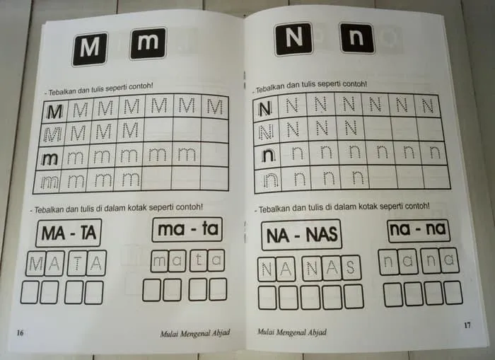 Buku Anak TK SD kelas 1, belajar Menulis Abjad, Huruf, Angka, Bilangan ...