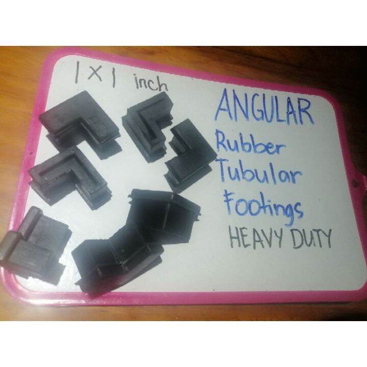 1x1 inch (25MM) ANGULAR HEAVY DUTY Tubular Rubber Footings /Stopper for ...