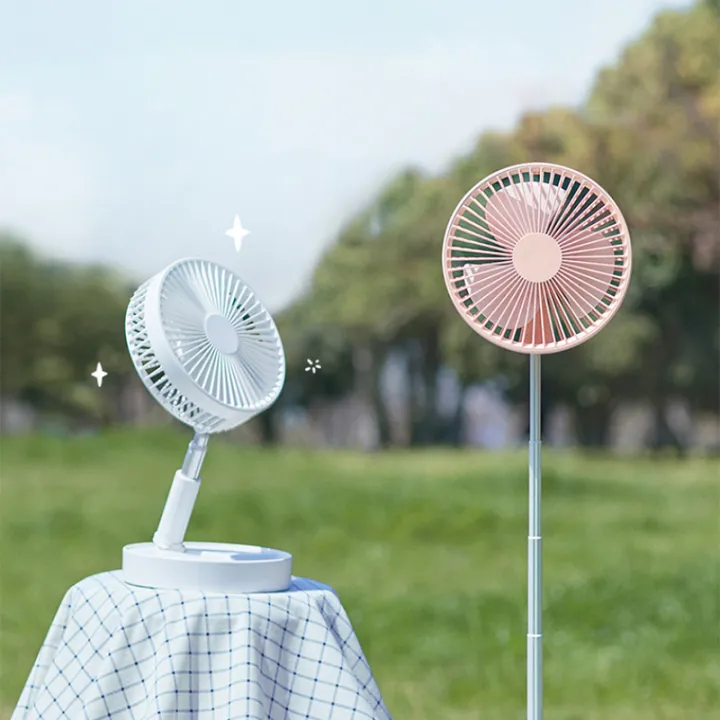 Folding small electric fan stand fan Electric telescopic fan Portable ...