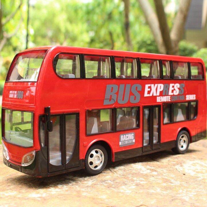 RC Tour Bus Model Toys Remote Control Bus Double Layer with Light ...