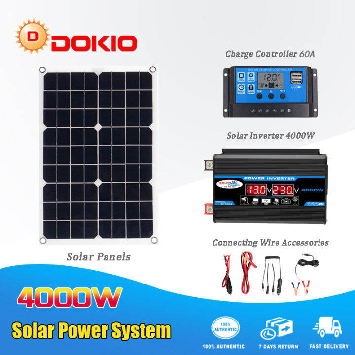 Solar Panel Complete Set Solar battery Power Generation System 4000W ...