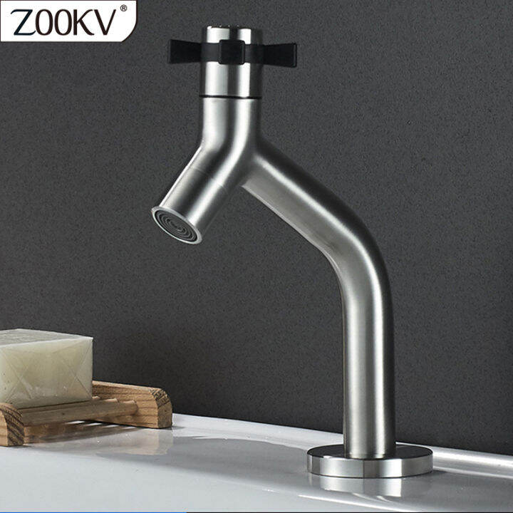 ZOOKV SUS 304 Stainless Steel Bathroom Basin Tap Kitchen/Balcony Faucet ...