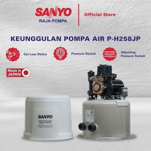 PH258JP SANYO POMPA AIR AUTO TABUNG PUTIH WATER PUMP SANYO PH 258 JP | Lazada Indonesia