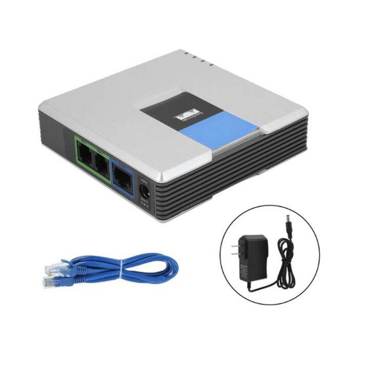 1ชิ้น PAP2T Linksys โทรศัพท์ VOIP ตัวแปรเสียง2พอร์ตเอฟเอ็กซ์เอสอะแดปเต ...