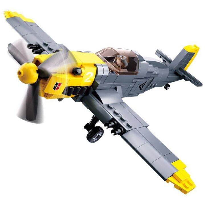 Military World War II Air Forces Fighter BF 109 Plane Building Blocks ...
