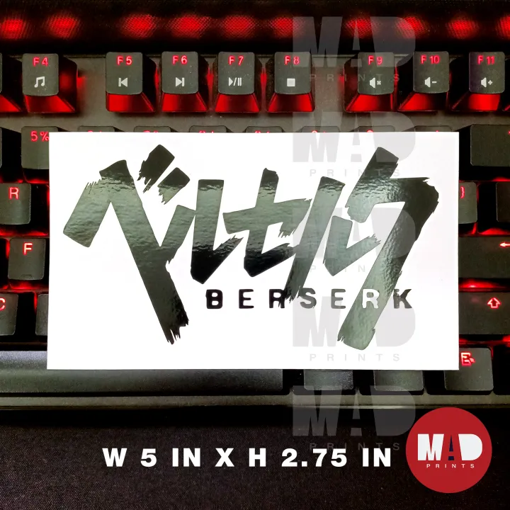Berserk Logo Decal Waterproof Sticker | Lazada PH
