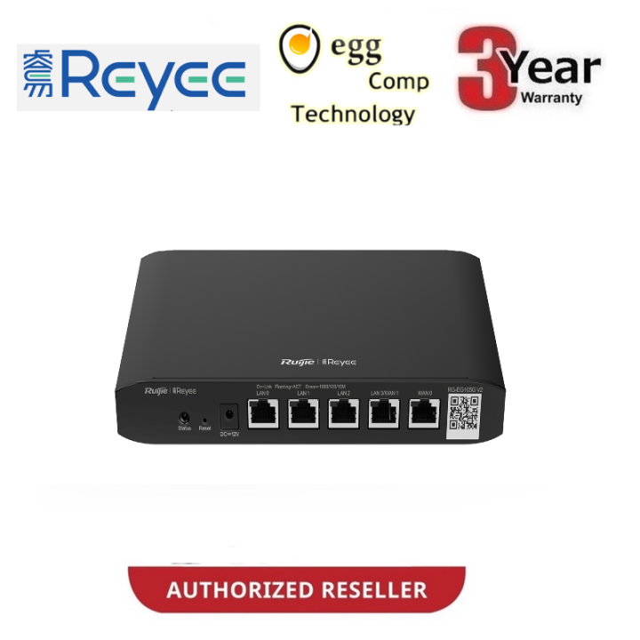 REYEE 5-PORT GIGABIT CLOUD MANAGED ROUTER- 600Mbps (RY-RG-EG105G V2) | Lazada