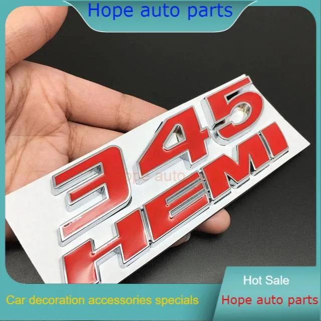 New upgrade 3D Metal 345 HEMI logo Emblem Rear Badge Car Trunk Sticker ...