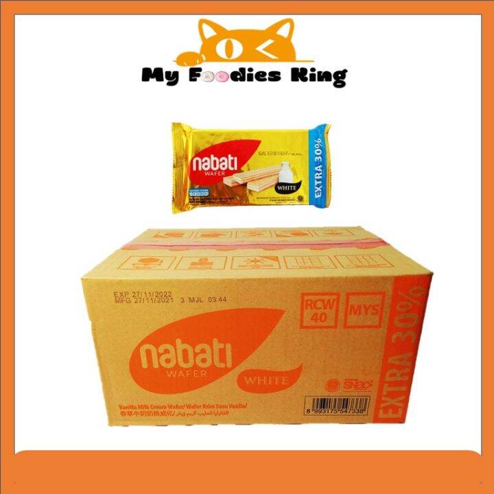 Halal 48g x 60pcs Value pack carton Nabati Wafer EXTRA 30% Vanilla Milk ...