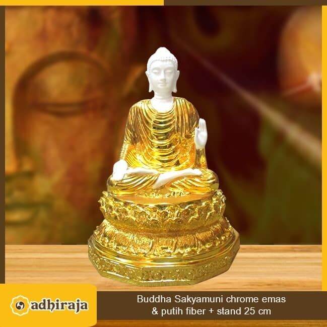 Rupang Patung Arca Buddha Sakyamuni Se Cia Mo Ni Fo + Stand Fiber 25cm ...