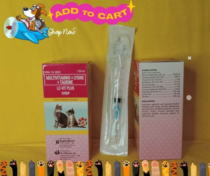 LC VIT PLUS Syrup for CATS 120ml with Free Syringe | Lazada PH