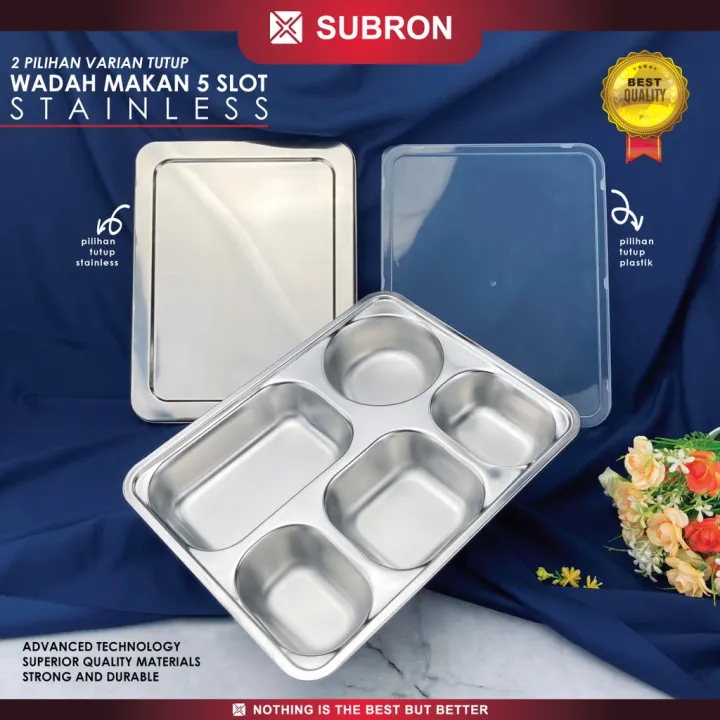 SUBRON Food Tray Plato Tempat Wadah Catering Sayur Makanan Piring Makan ...